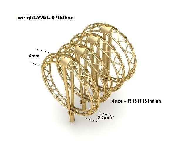 turkish rings cad file 3D model 3D printable | CGTrader