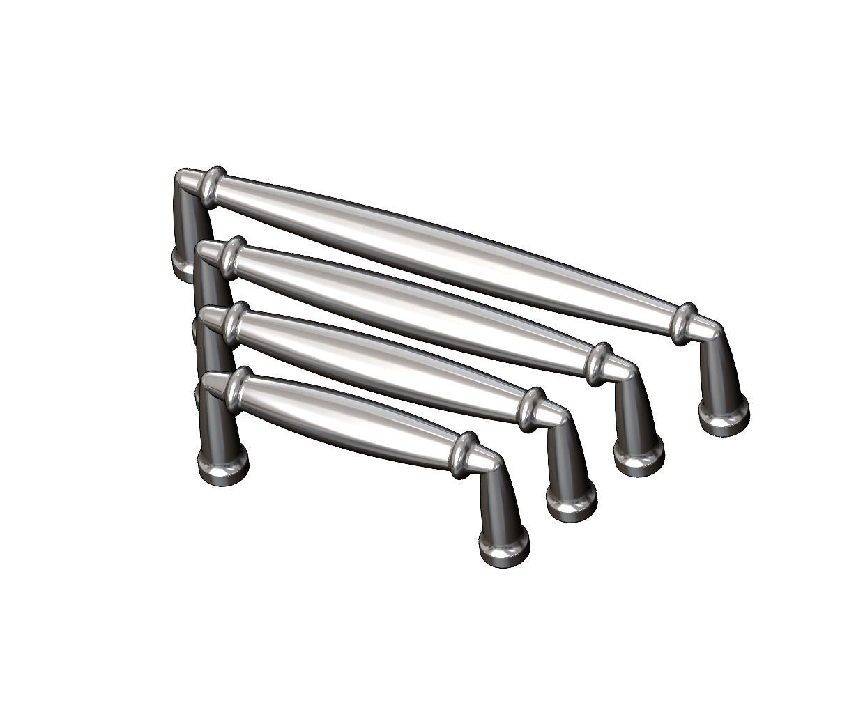 Cabinet drawer handle and pull N013 miniset 3D model 3D printable ...