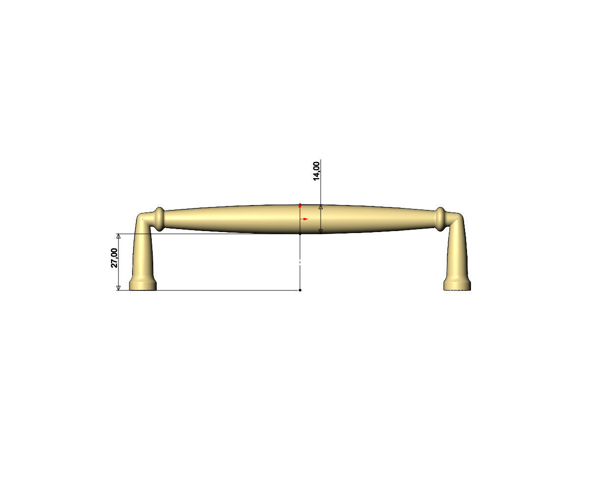 Cabinet drawer handle and pull N013 miniset 3D model 3D printable ...