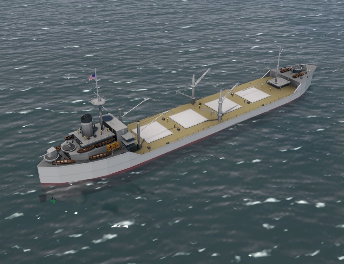 Merchant Ship WW2 3D model 3D printable | CGTrader
