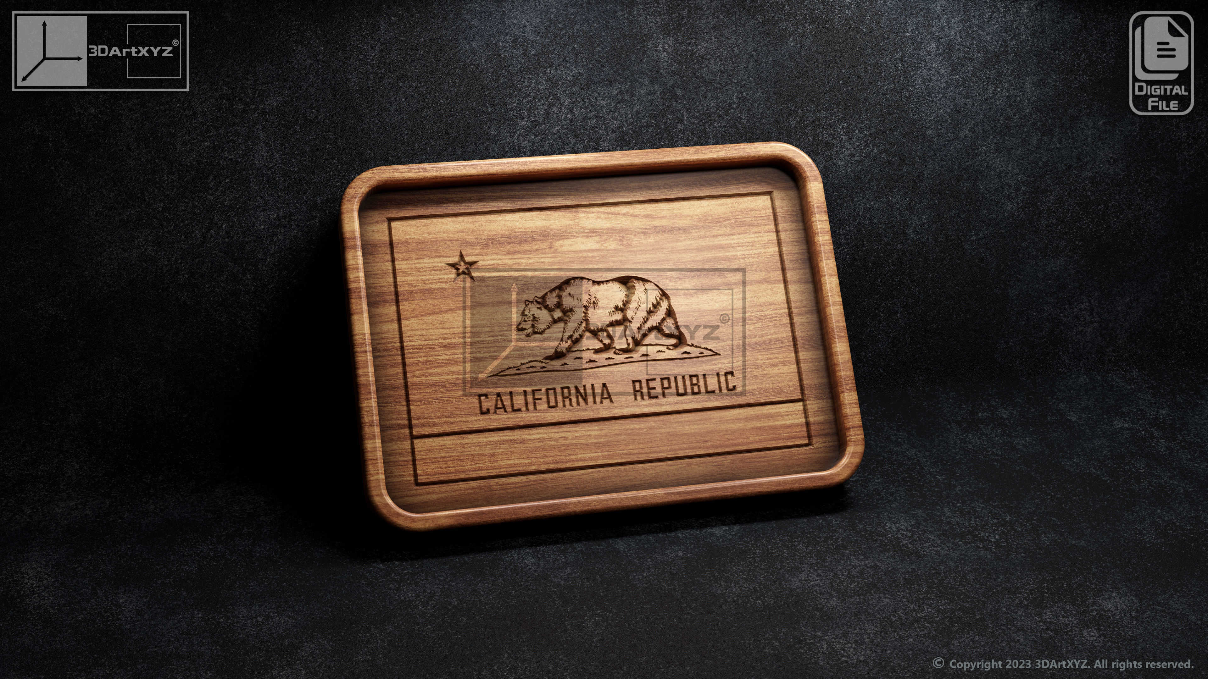 California Trays Pack - CNC Files for Wood 3D model | CGTrader