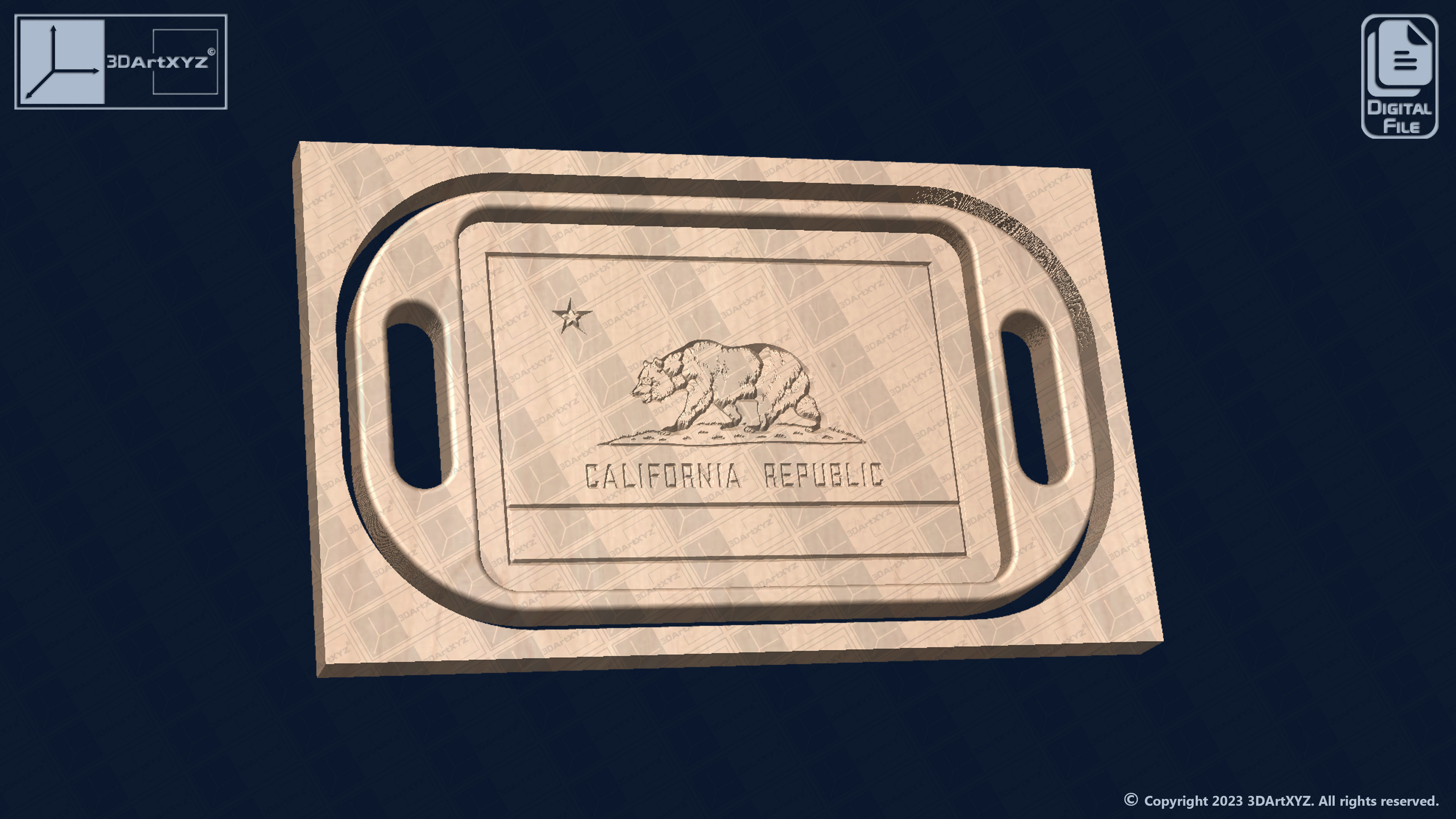 California Trays Pack - CNC Files for Wood 3D model | CGTrader