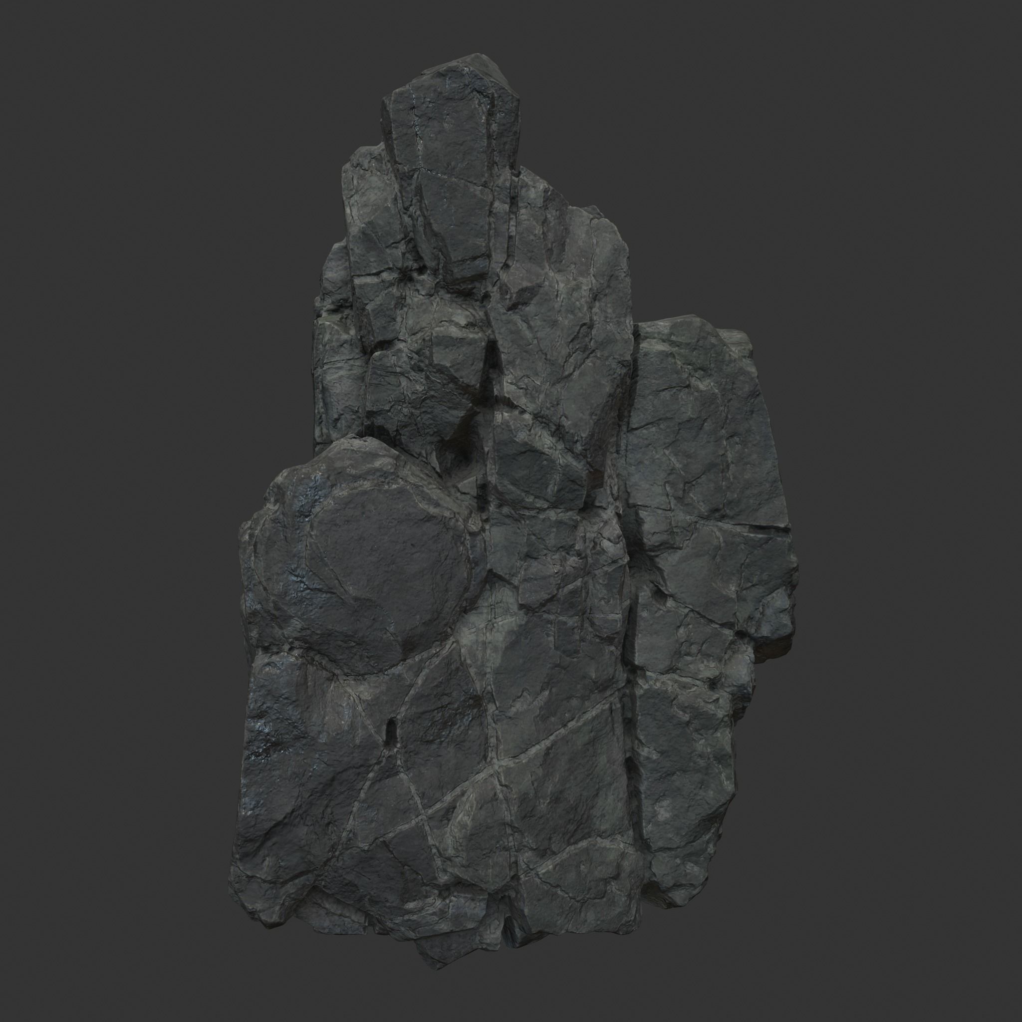 High poly Black Modular Rock 230706 3D model | CGTrader