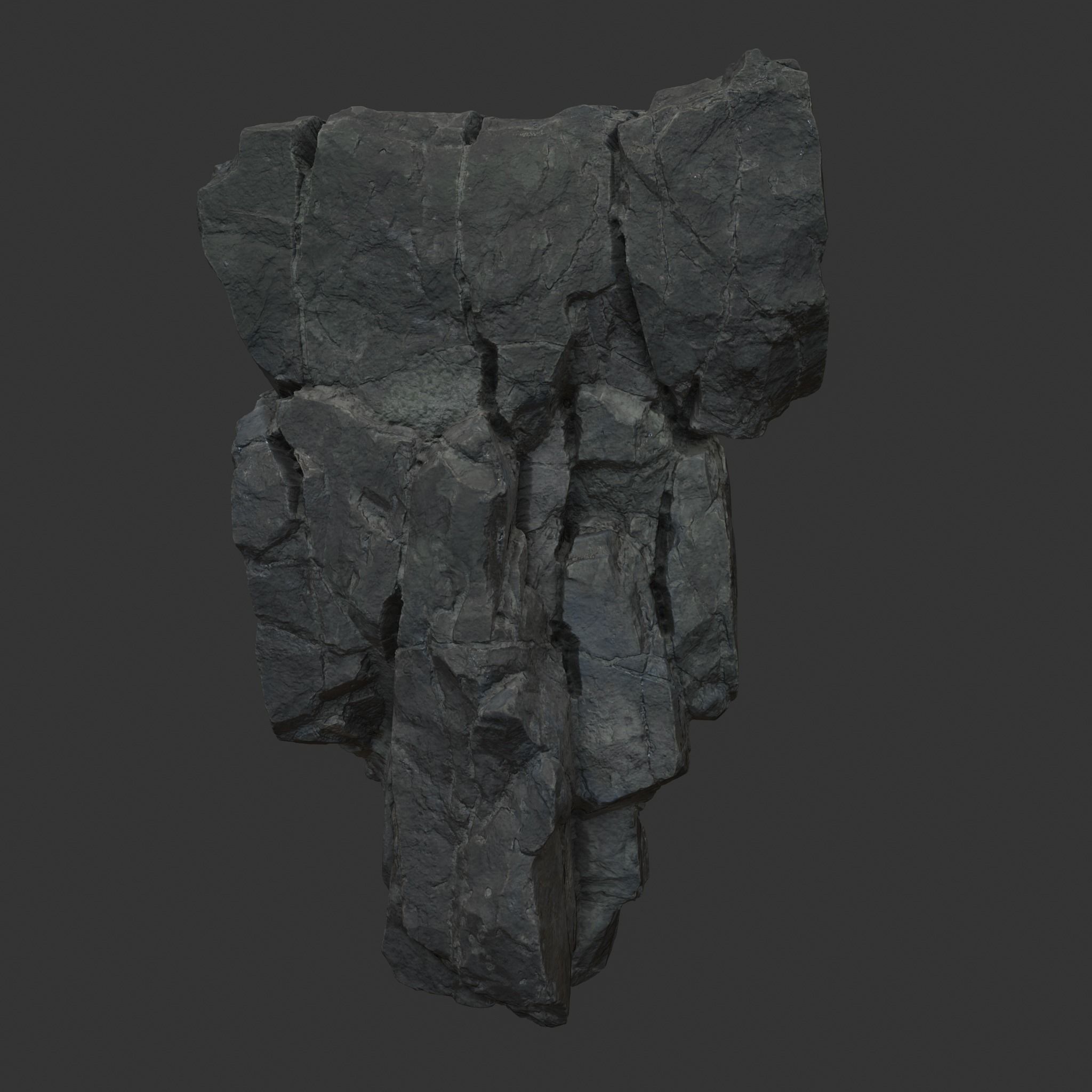 High poly Black Modular Rock 230706 3D model | CGTrader