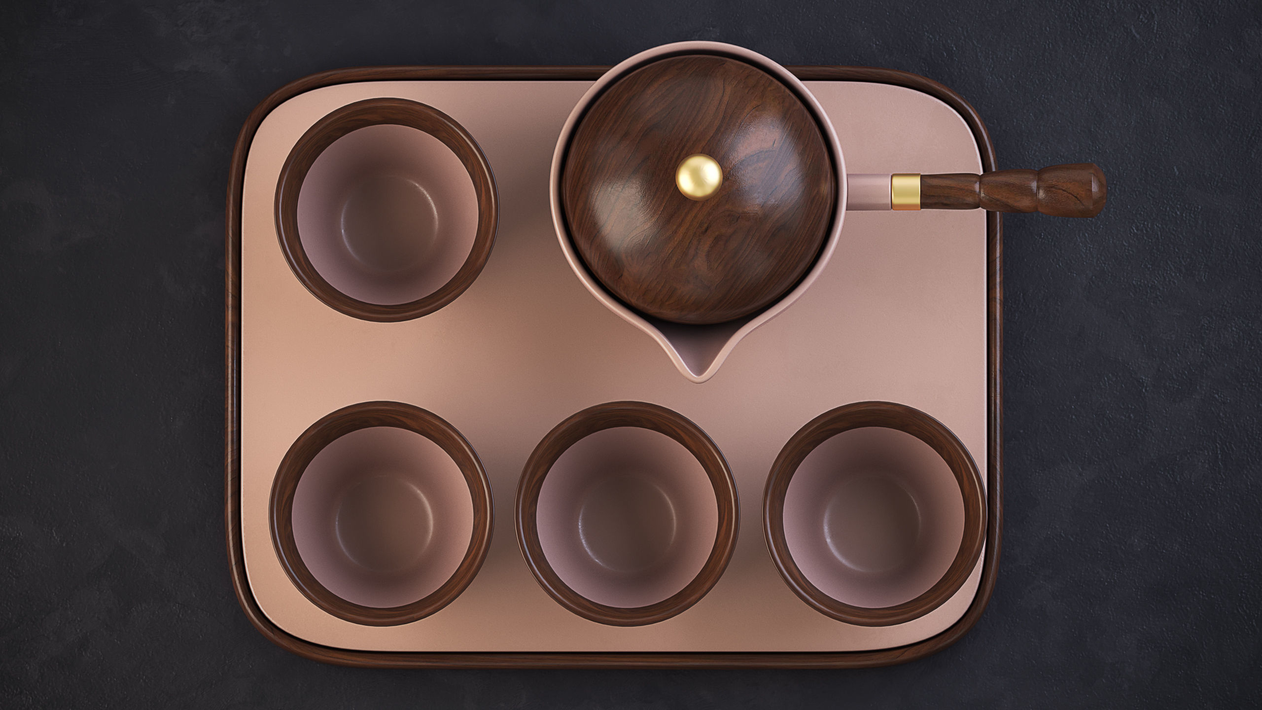 Tea set2 3D model | CGTrader