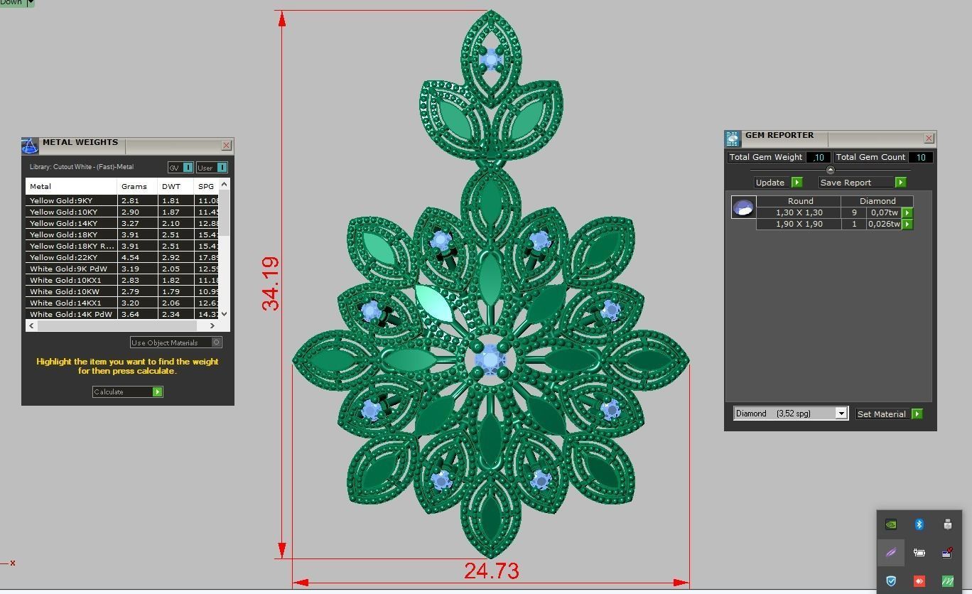 Pendant model 3D 0234 printable model 3D model 3D printable | CGTrader