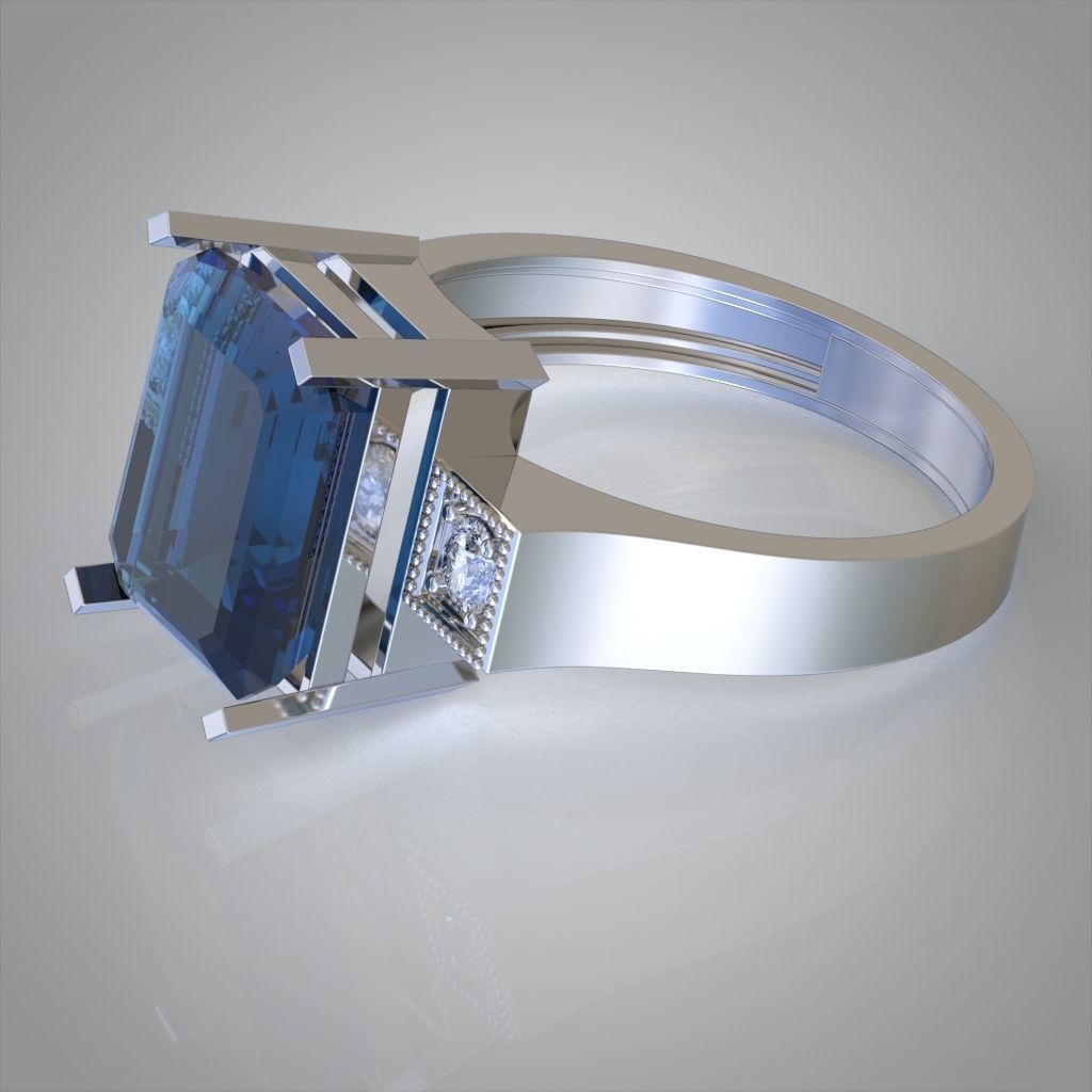 Diamond ring 0513 3D printable model 3D model 3D printable | CGTrader