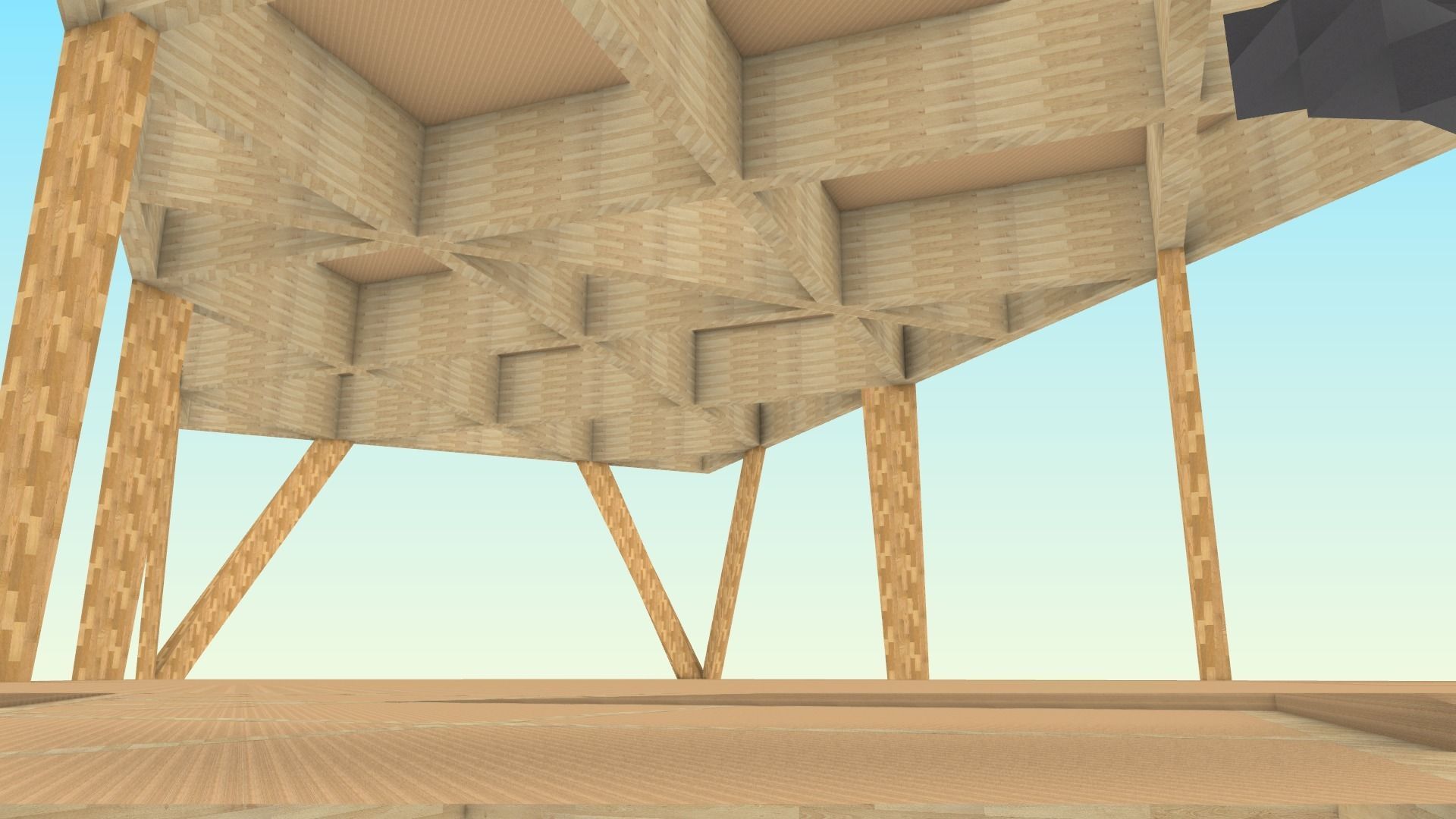 3D model Middle-rise wooden building VR / AR / low-poly | CGTrader