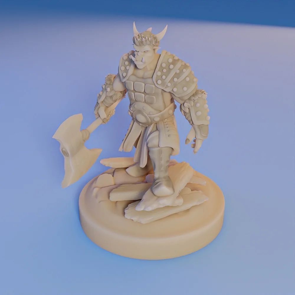 3d figure Ork-Warrior for print 3D model 3D printable | CGTrader