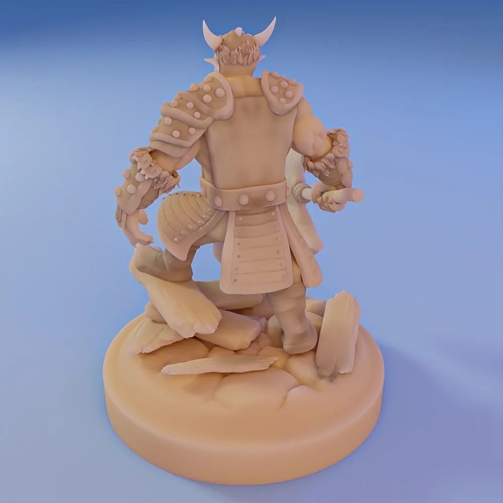3d figure Ork-Warrior for print 3D model 3D printable | CGTrader