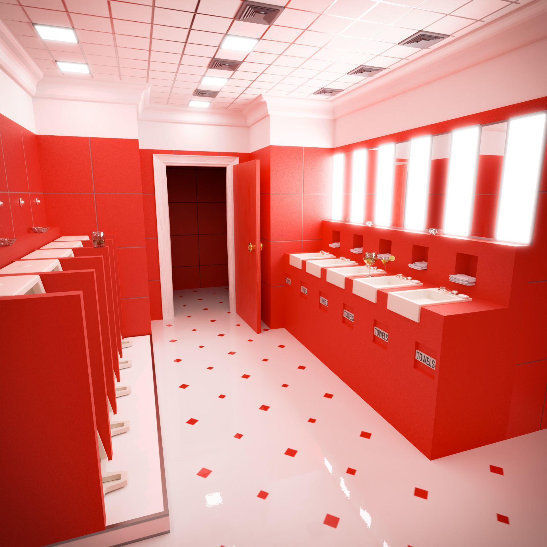 The Shining 1980 - Overlook Hotel - The Red Bathroom V01 3D model ...