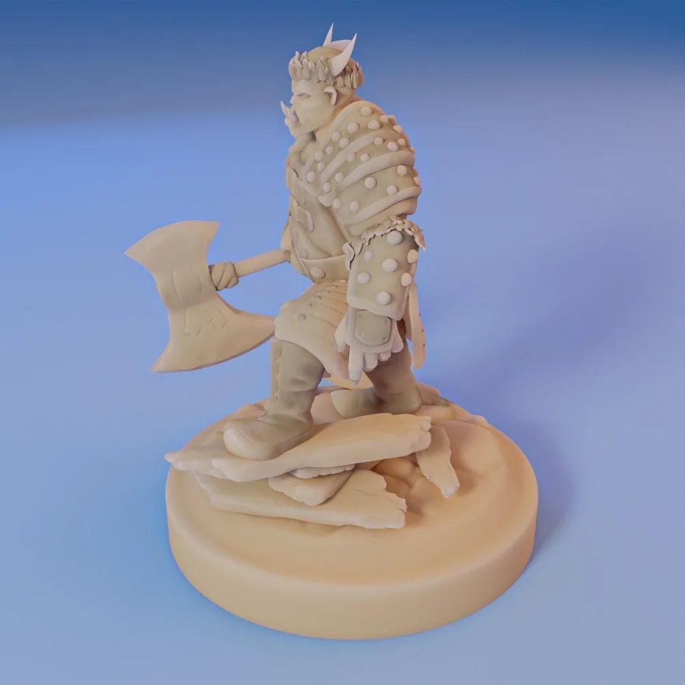 3d figure of Ork-Warrior 3D model 3D printable | CGTrader