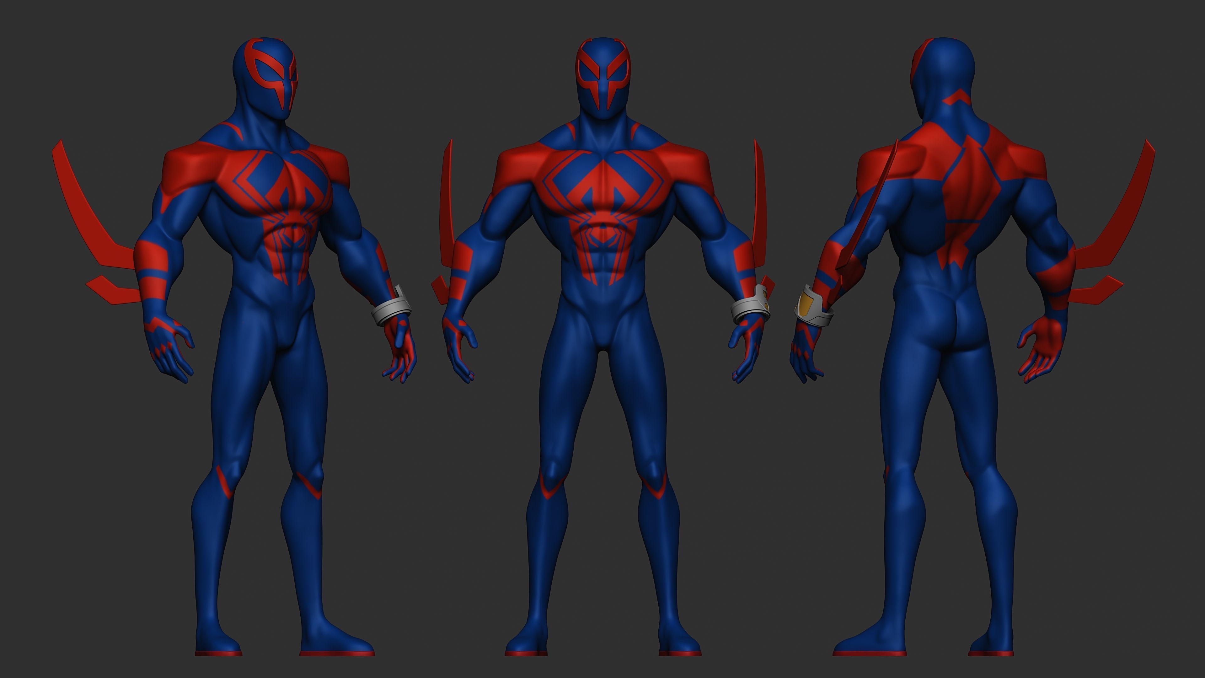 Spiderman 2099 Base Mesh 3D model | CGTrader