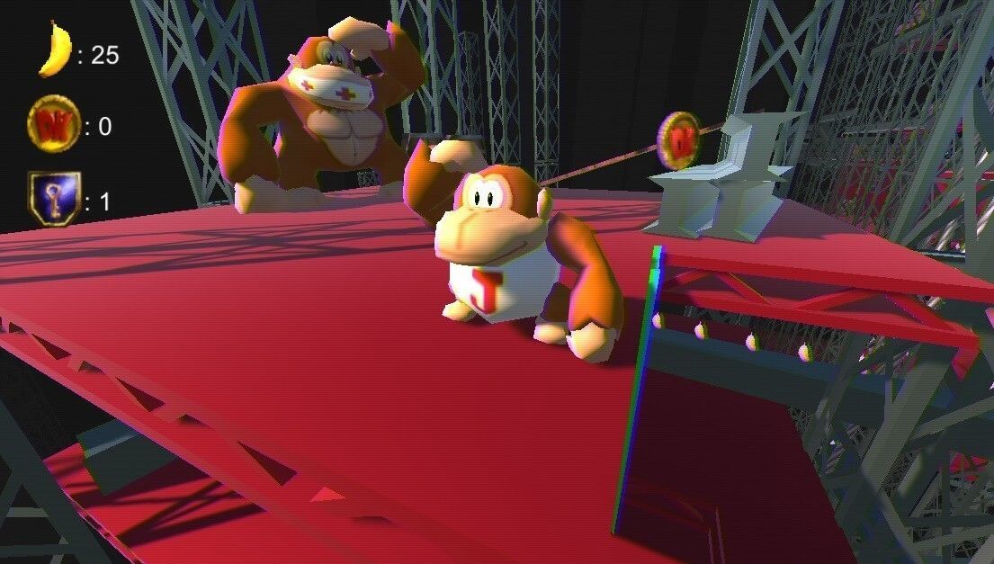 3D model Donkey Kong Classic in Nintendo 64 style VR / AR / low-poly ...