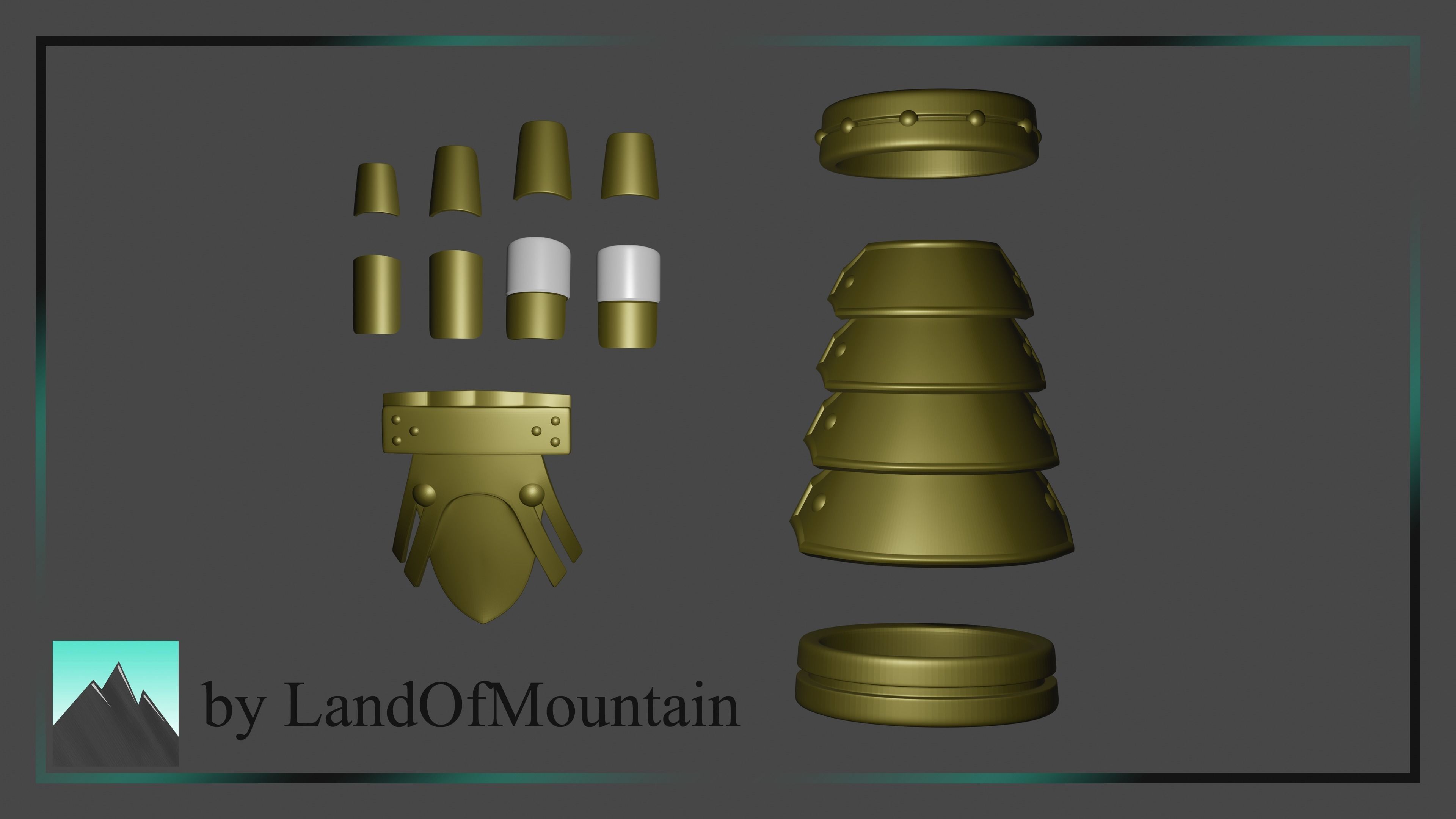Final Fantasy X - Tidus Hand Armor Set 3D model 3D printable | CGTrader