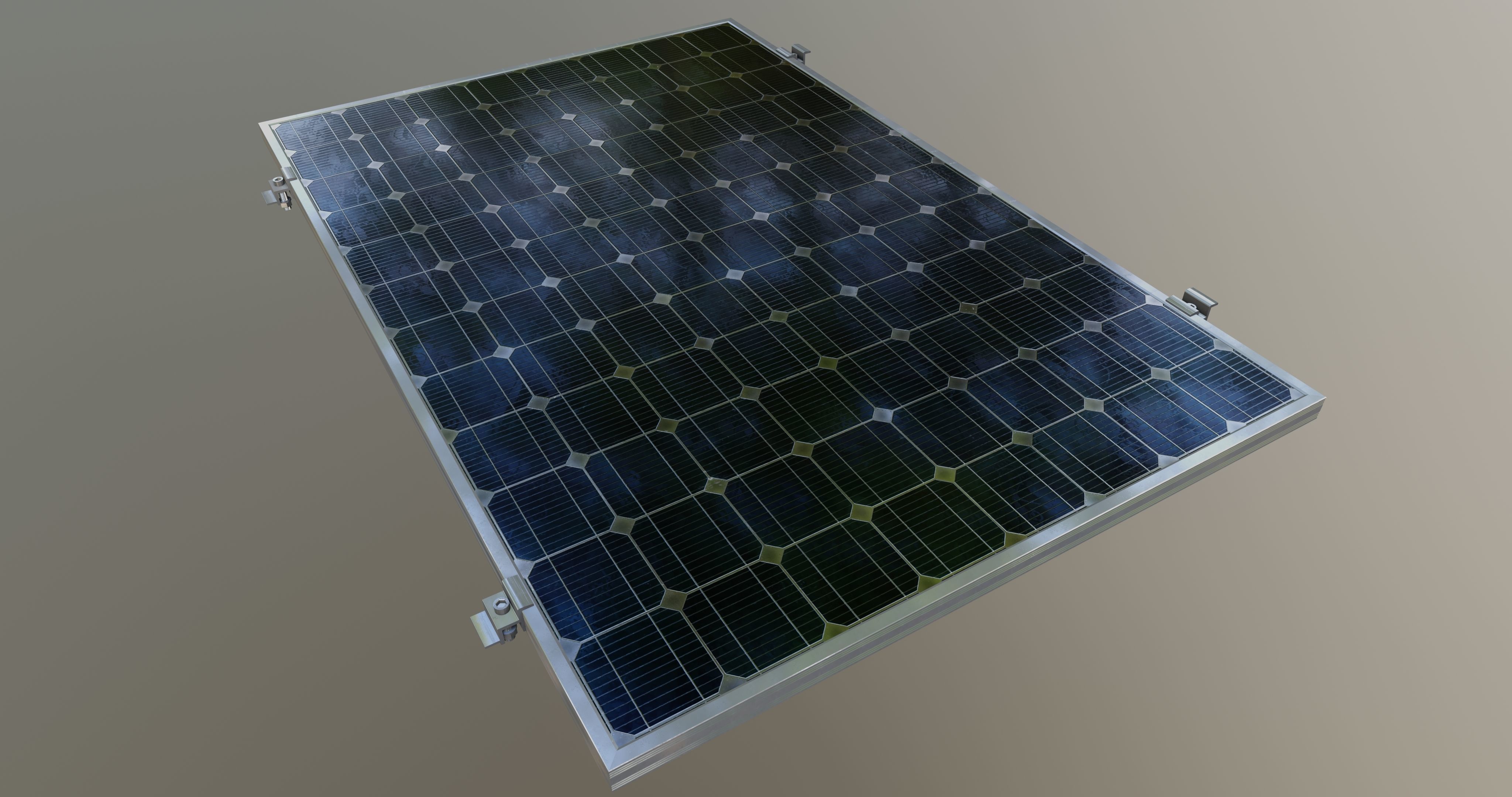 7-Solar Panel 100Wp 1010x670x30mm 3D model | CGTrader