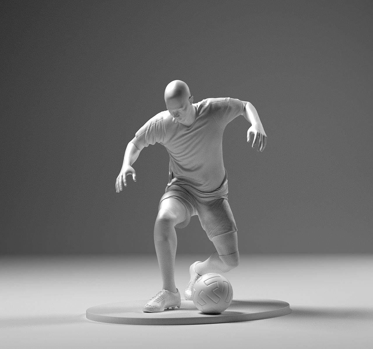Footballer 04 RiseUp 01 Stl 3D model 3D printable | CGTrader