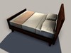 3D model Low-Poly Queen Size Bed VR / AR / low-poly | CGTrader