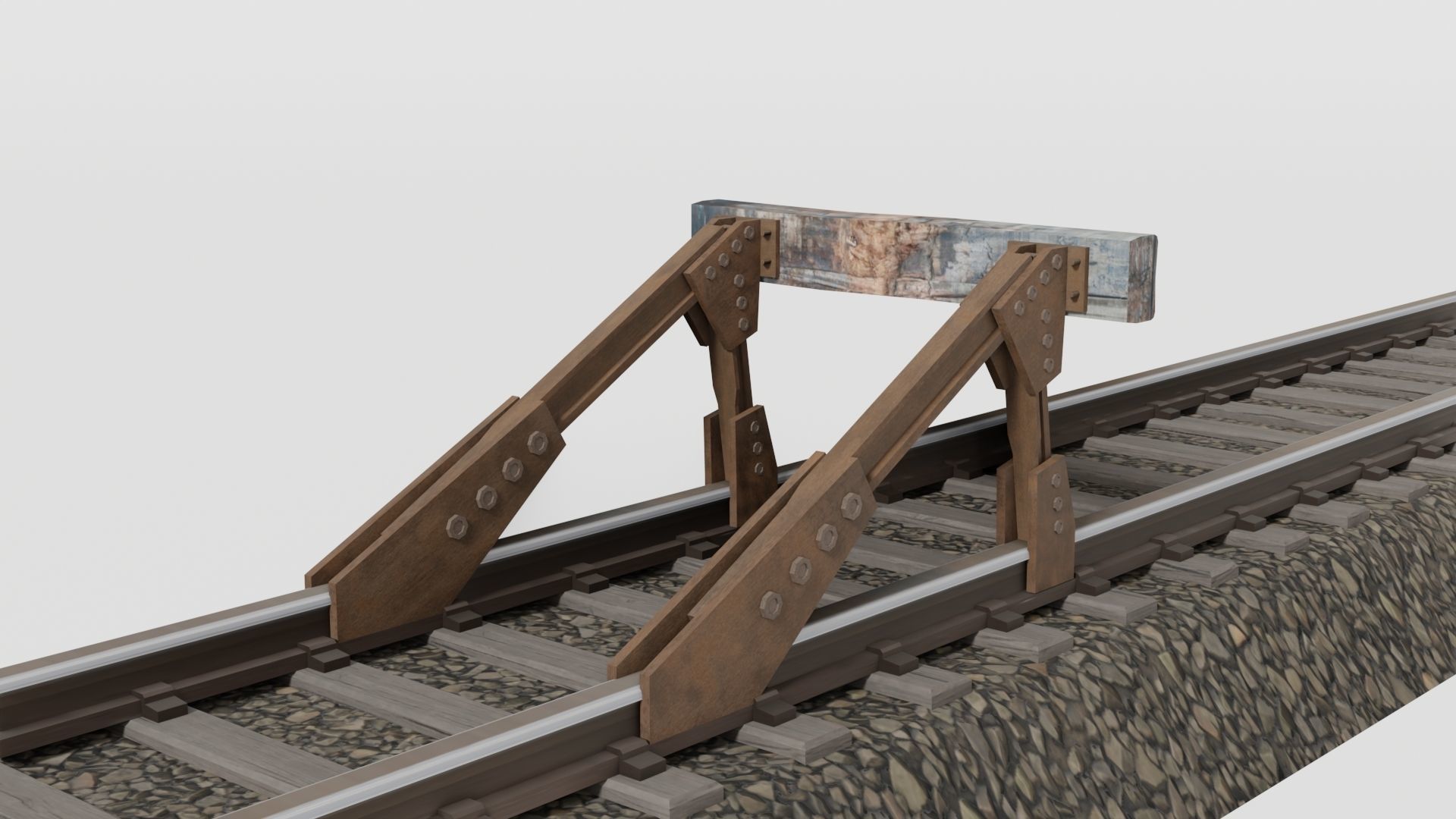 3D model Wornrailway buffer VR / AR / low-poly | CGTrader