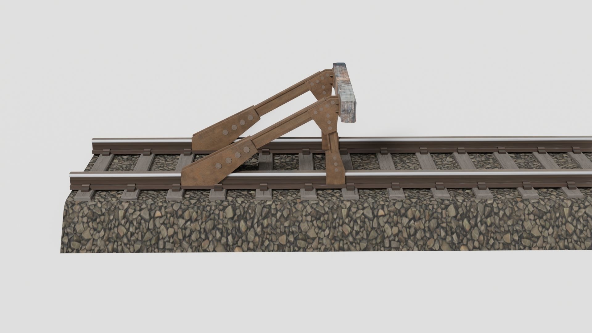 3D model Wornrailway buffer VR / AR / low-poly | CGTrader