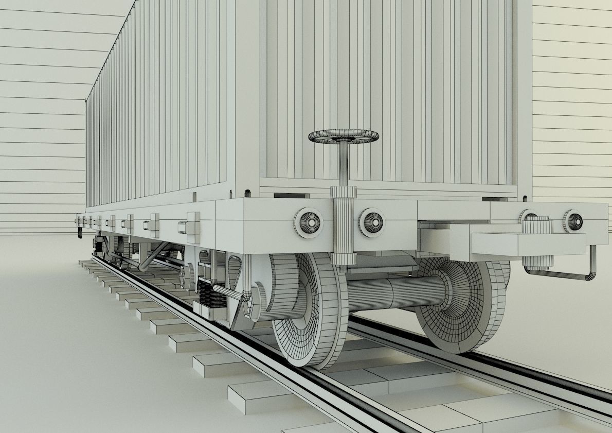 train container wagon 3D model | CGTrader