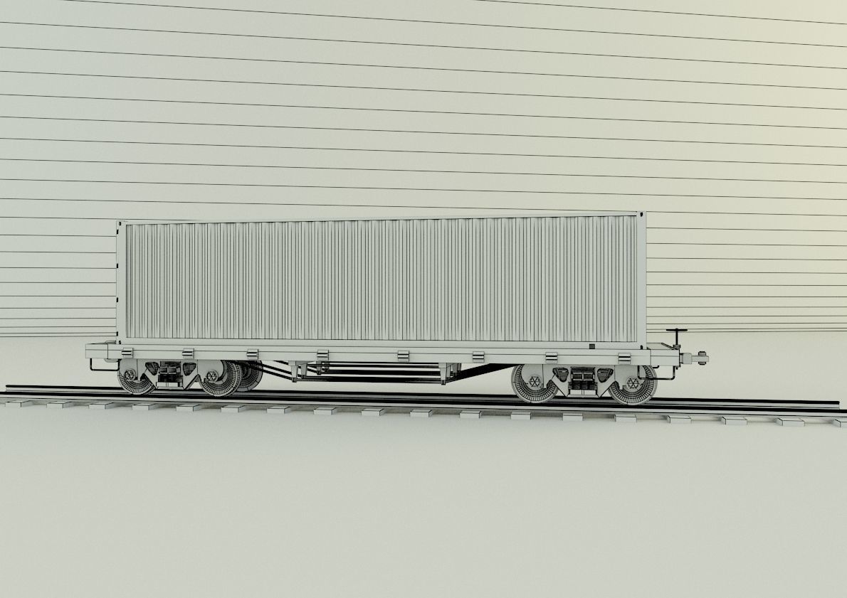 train container wagon 3D model | CGTrader