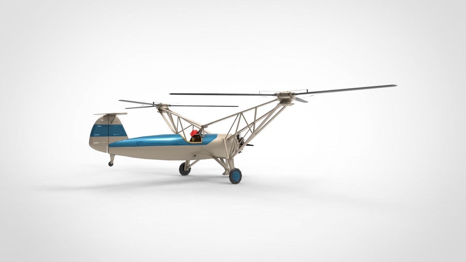 Focke-Wulf Fw 61 3D model | CGTrader