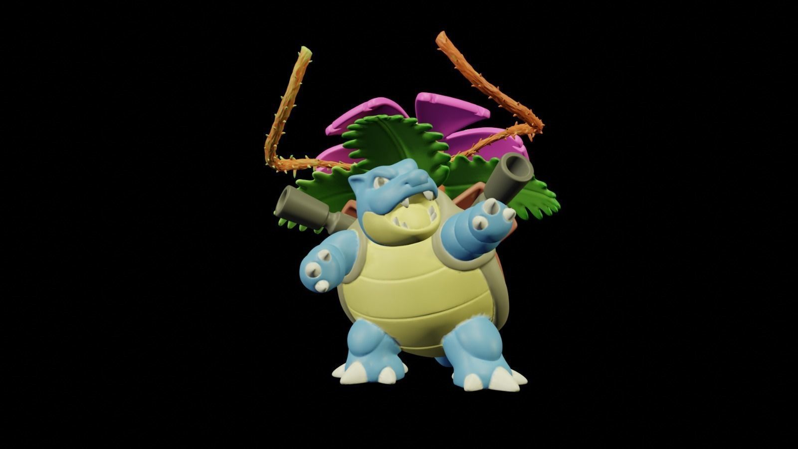 venustoise pokemon blastoise and venusaur 3D model 3D printable | CGTrader