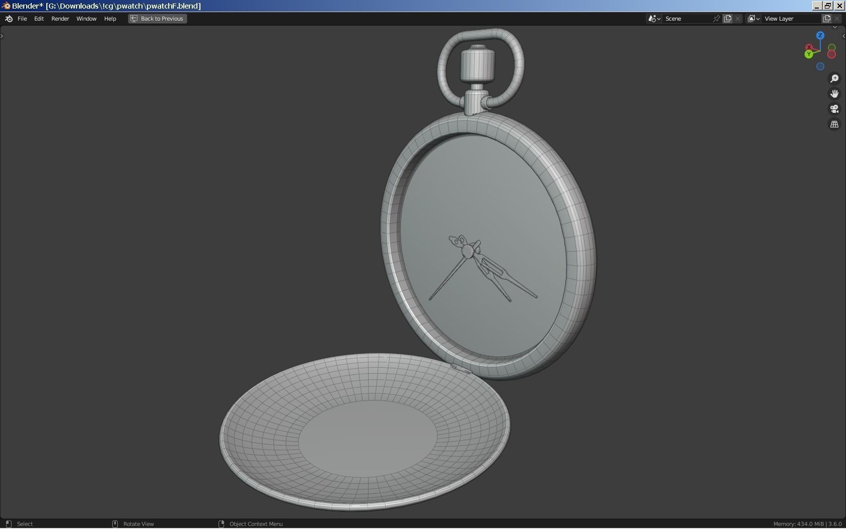 3D model Pocket Watch and Box VR / AR / low-poly | CGTrader