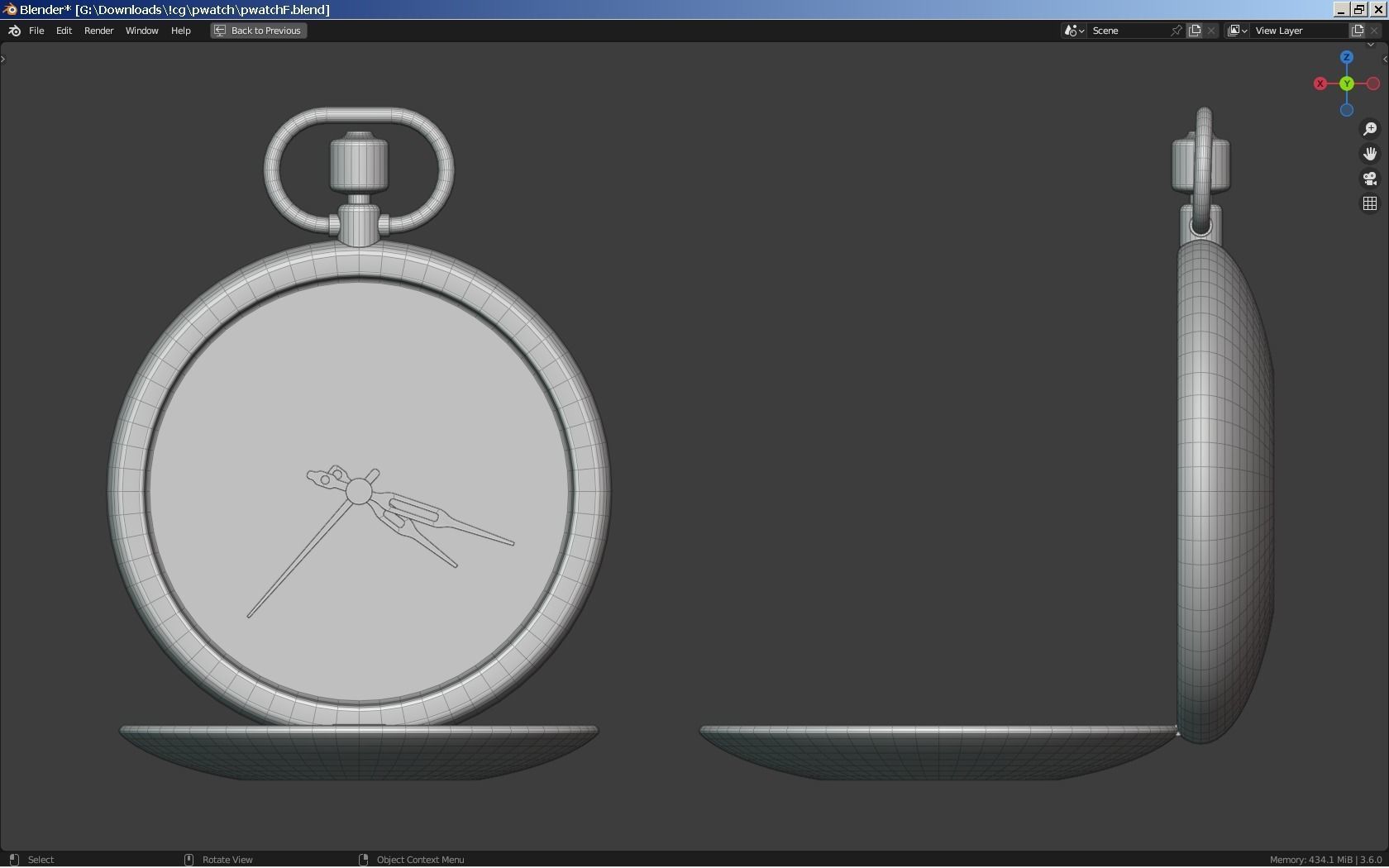 3D model Pocket Watch and Box VR / AR / low-poly | CGTrader