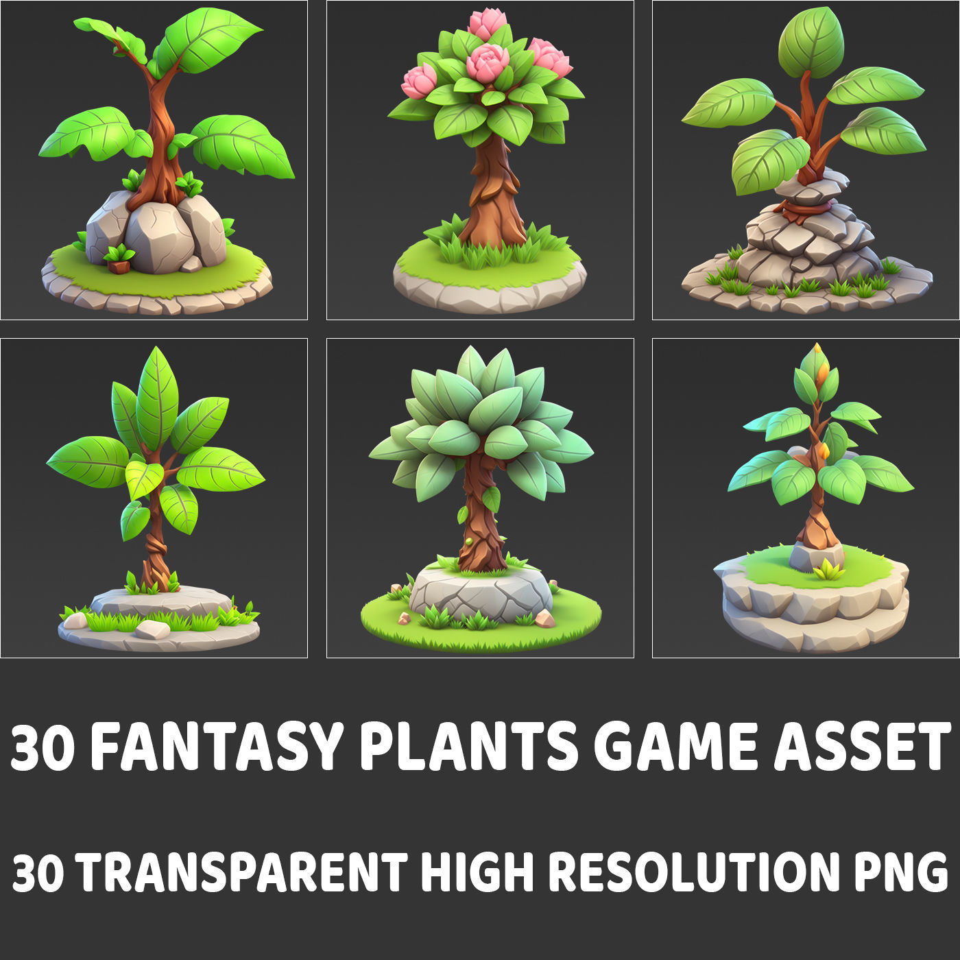 30 Fantasy Plants Game Asset Texture | CGTrader