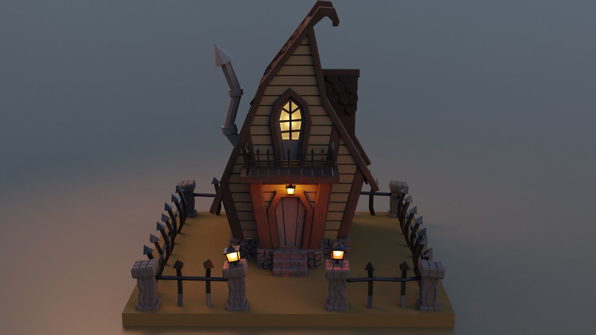 3D model Witch House VR / AR / low-poly | CGTrader