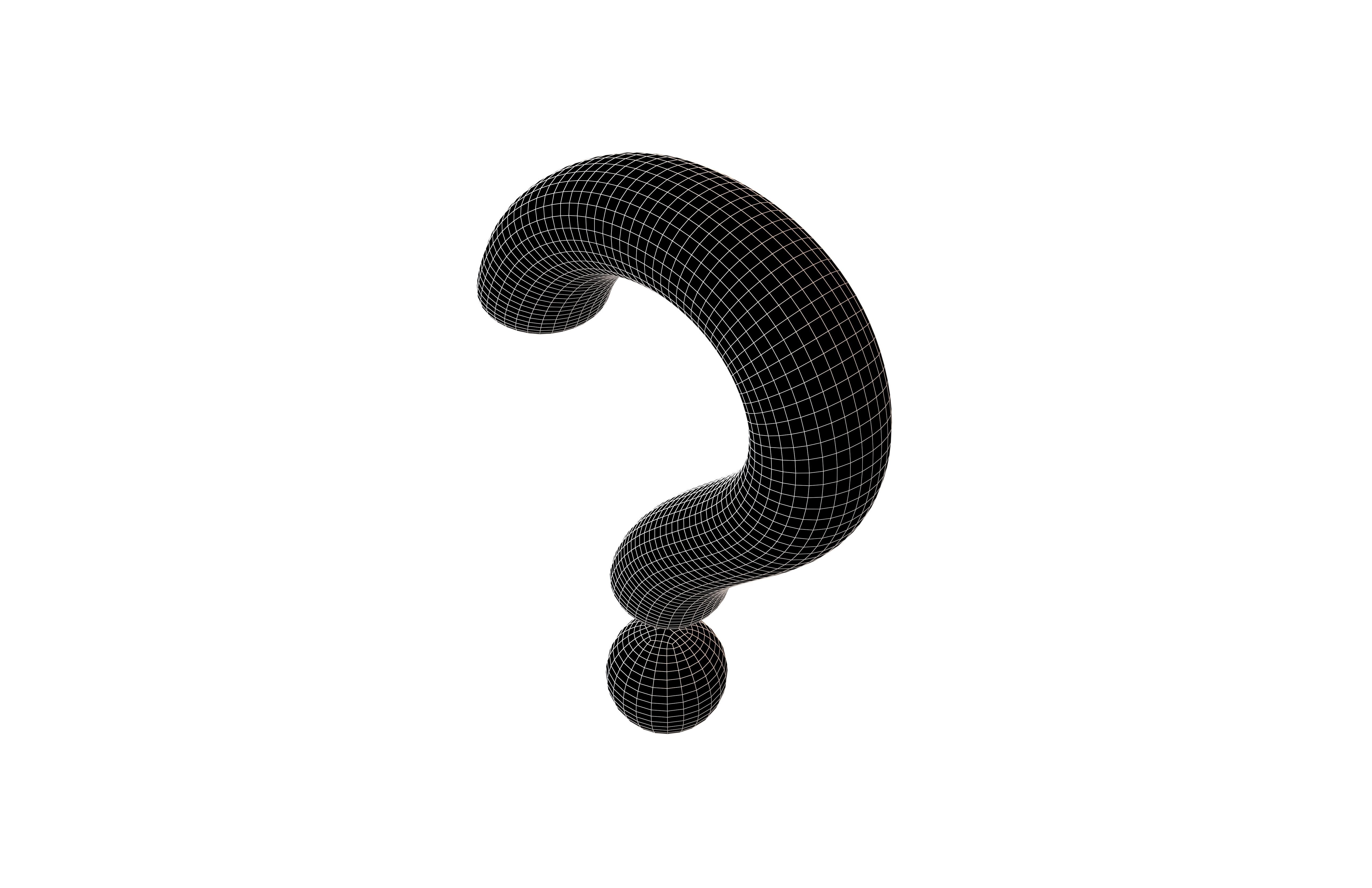 3D model Question Mark Symbol V1 001 VR / AR / low-poly | CGTrader