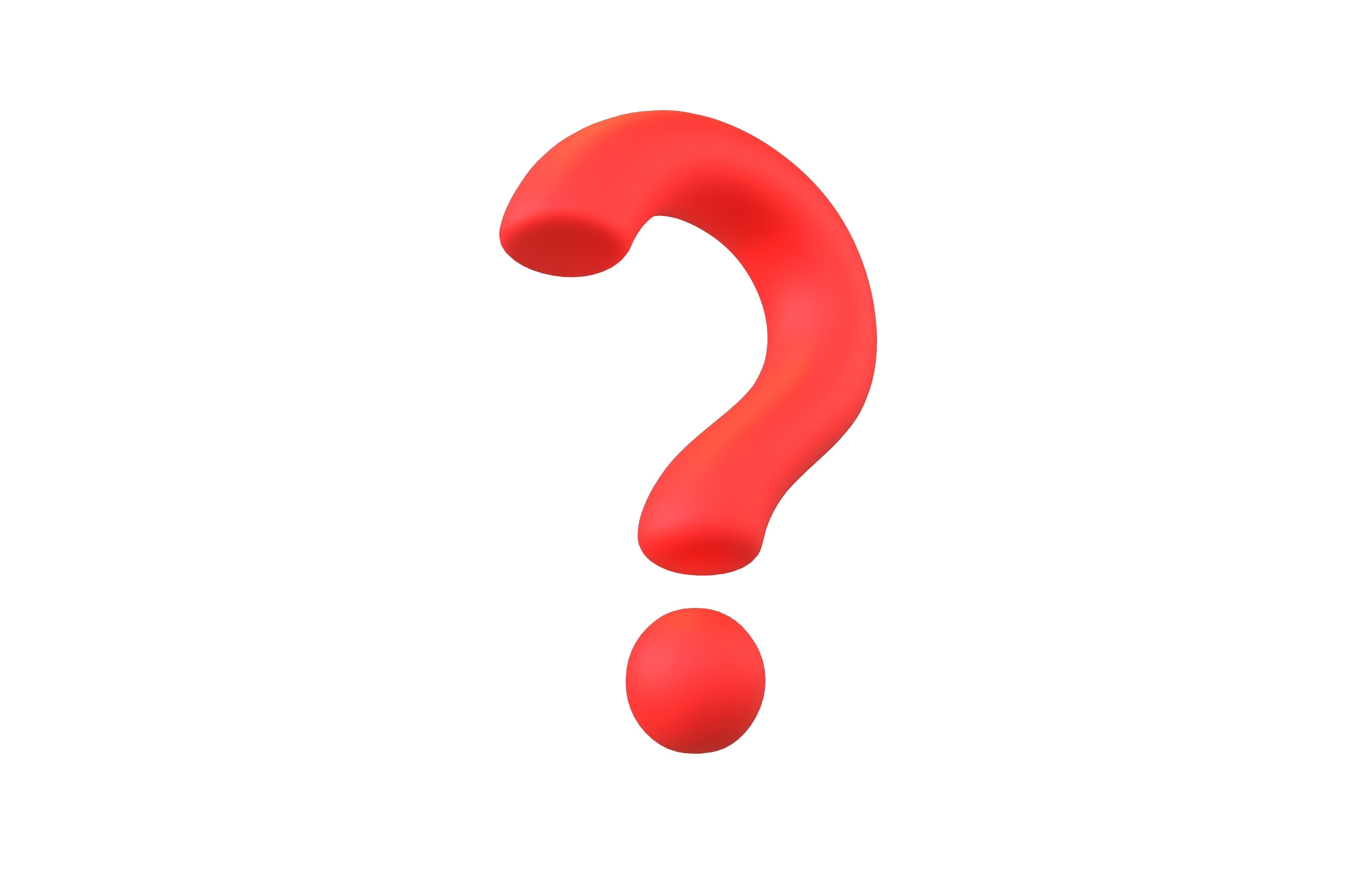 3D model Question Mark Symbol V1 001 VR / AR / low-poly | CGTrader