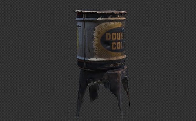 Antique Double cola Cannister asset 3D model | CGTrader