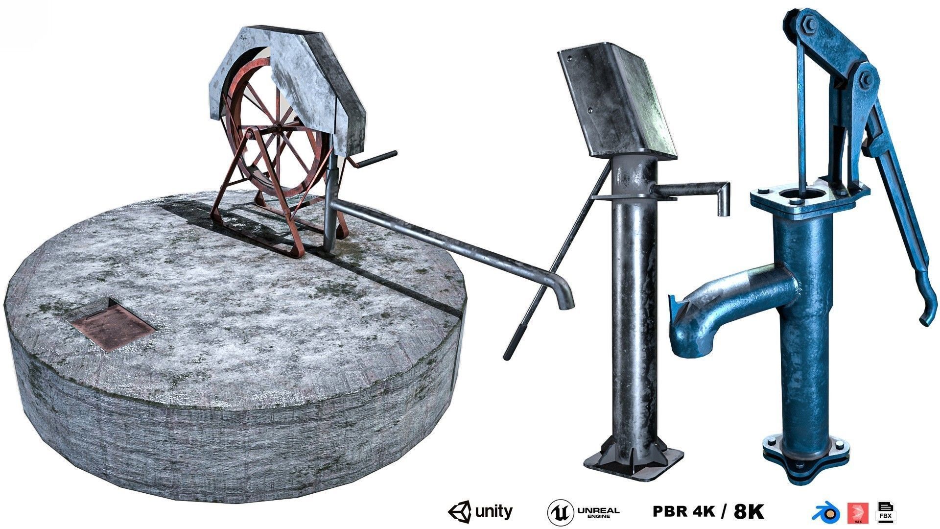 3D model Tube well Pack VR / AR / low-poly | CGTrader