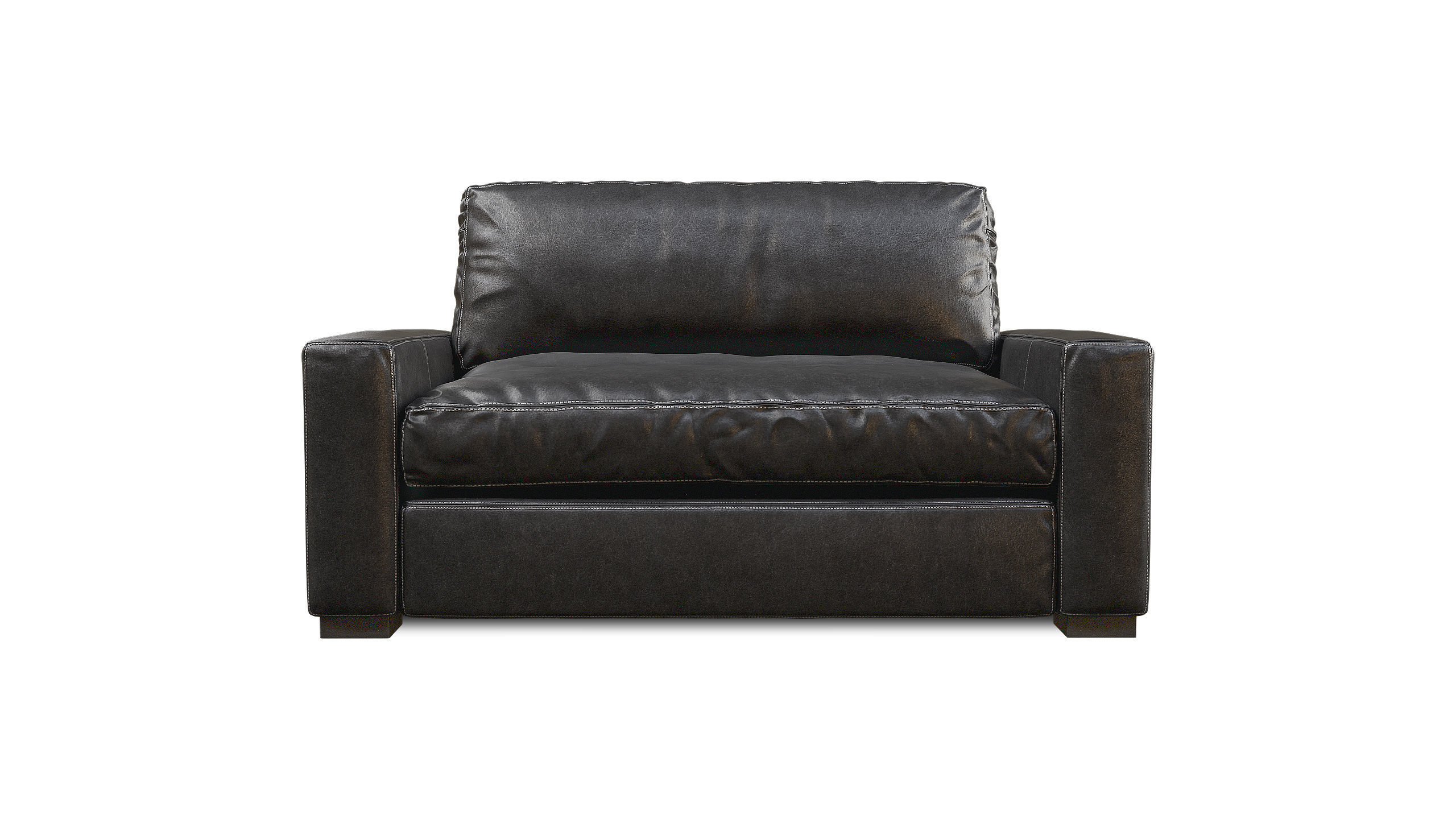 5 Maxwell Black Leather Sofa 3D model | CGTrader