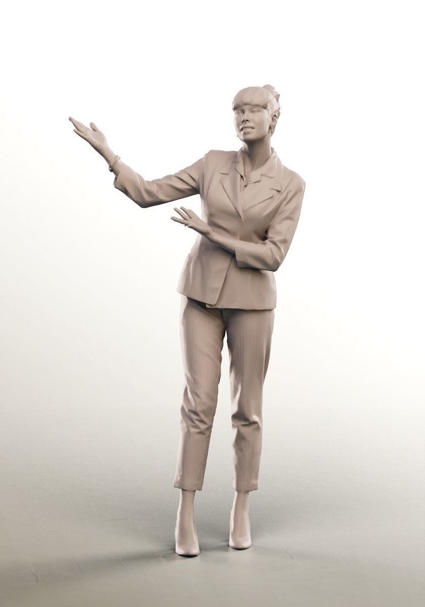 3D model Alyssa 11531 - Business Woman Presentating VR / AR / low-poly | CGTrader