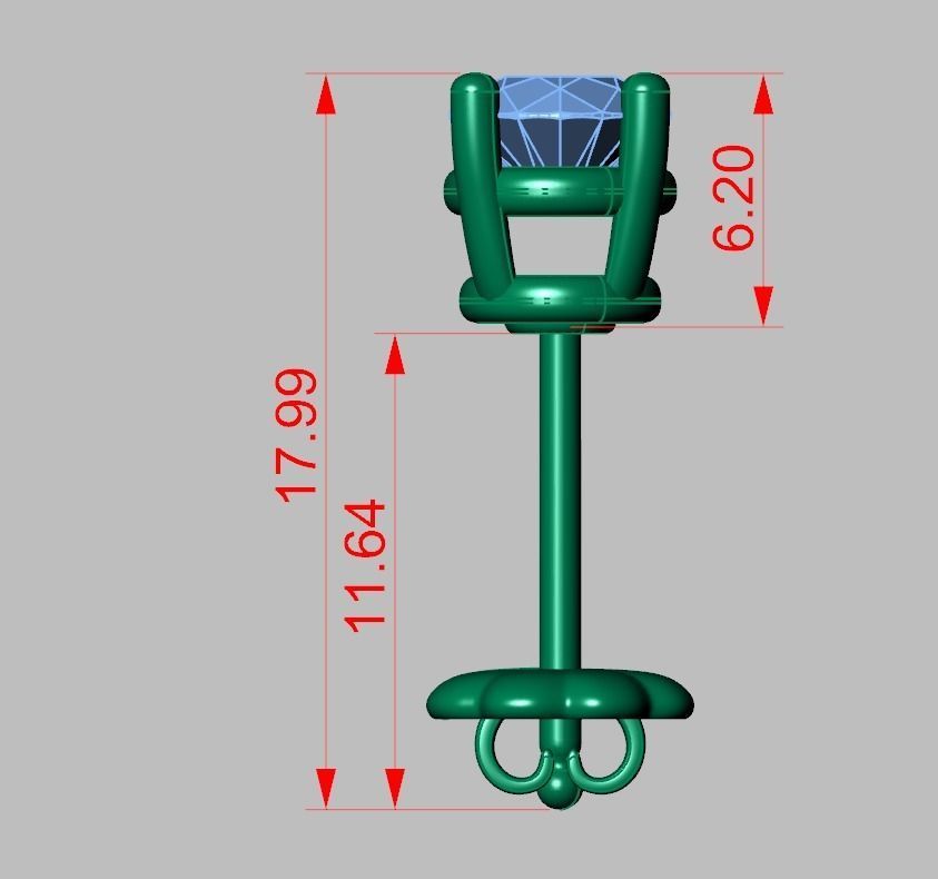 Earring model 0317 3D printable model free 3D model 3D printable | CGTrader
