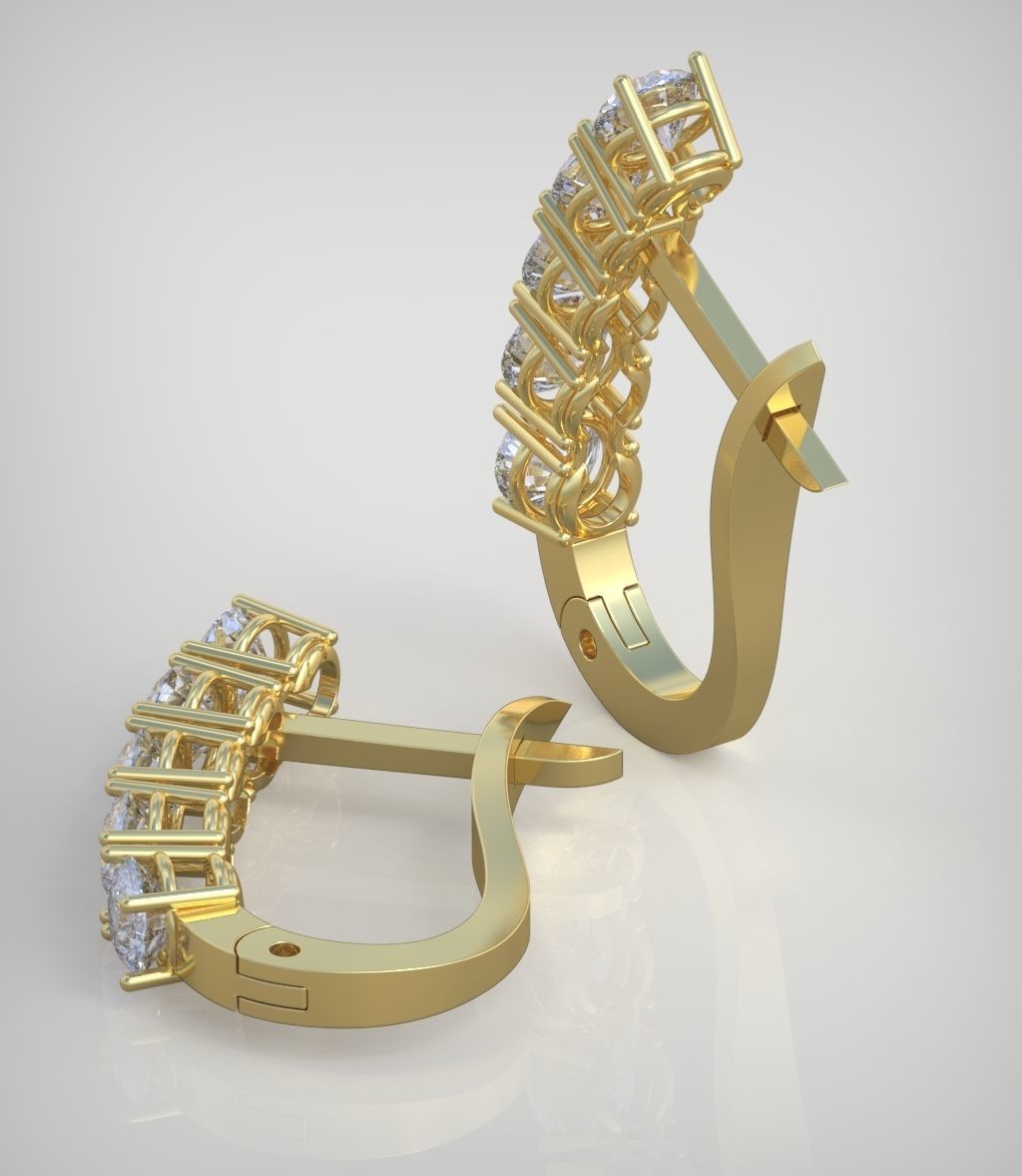 Earring model 0319 3D printable model13 3D model 3D printable | CGTrader