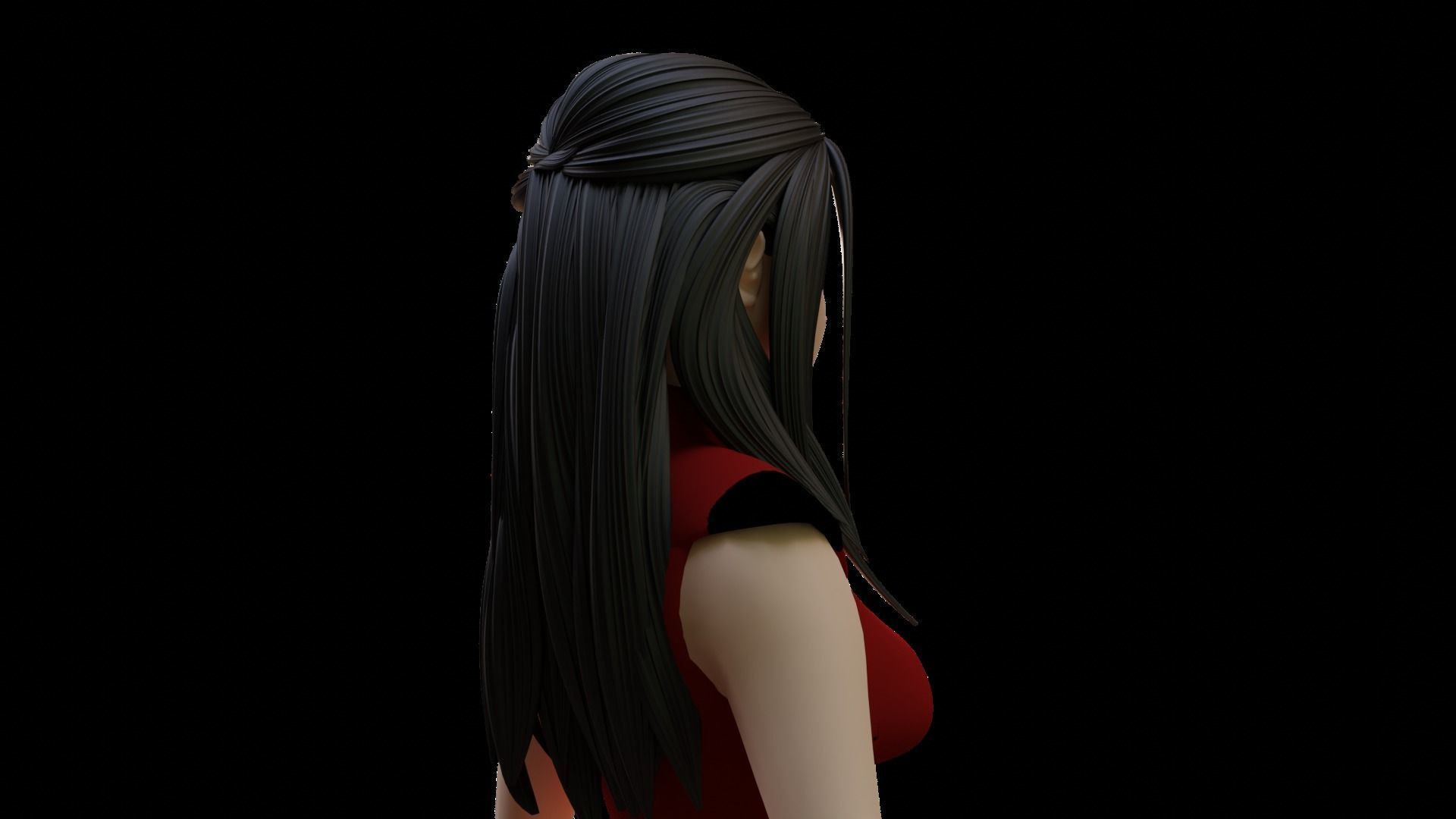 Dark Maroon Warrior - Female Fantasy Character free 3D model | CGTrader