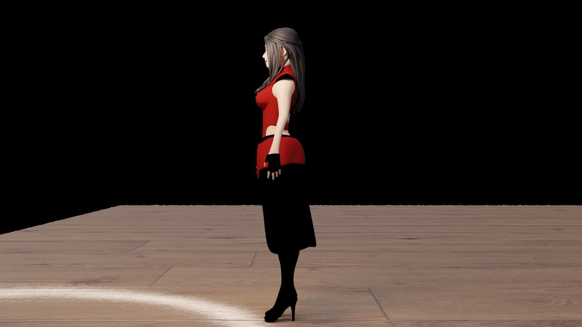 Dark Maroon Warrior - Female Fantasy Character free 3D model | CGTrader