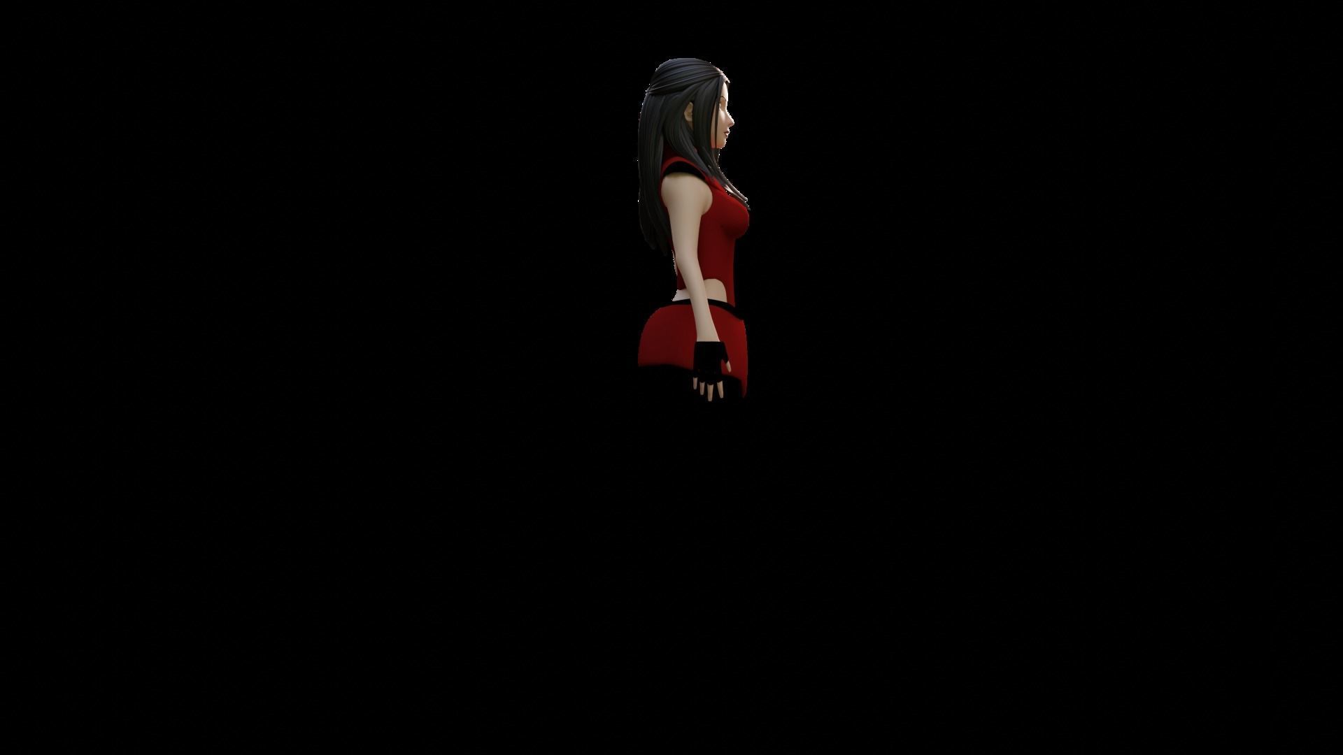 Dark Maroon Warrior - Female Fantasy Character free 3D model | CGTrader