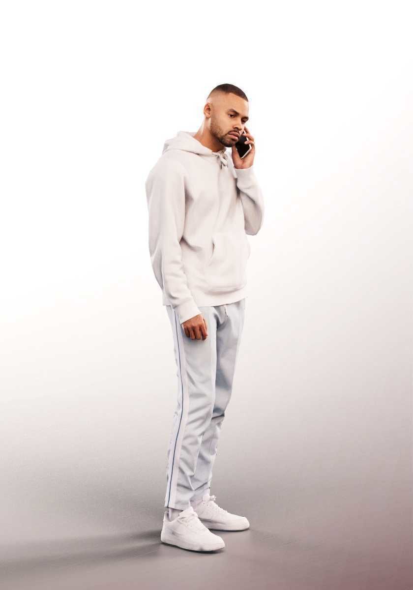 3D model Jonny 12683 - Standing Black Man Phone VR / AR / low-poly ...