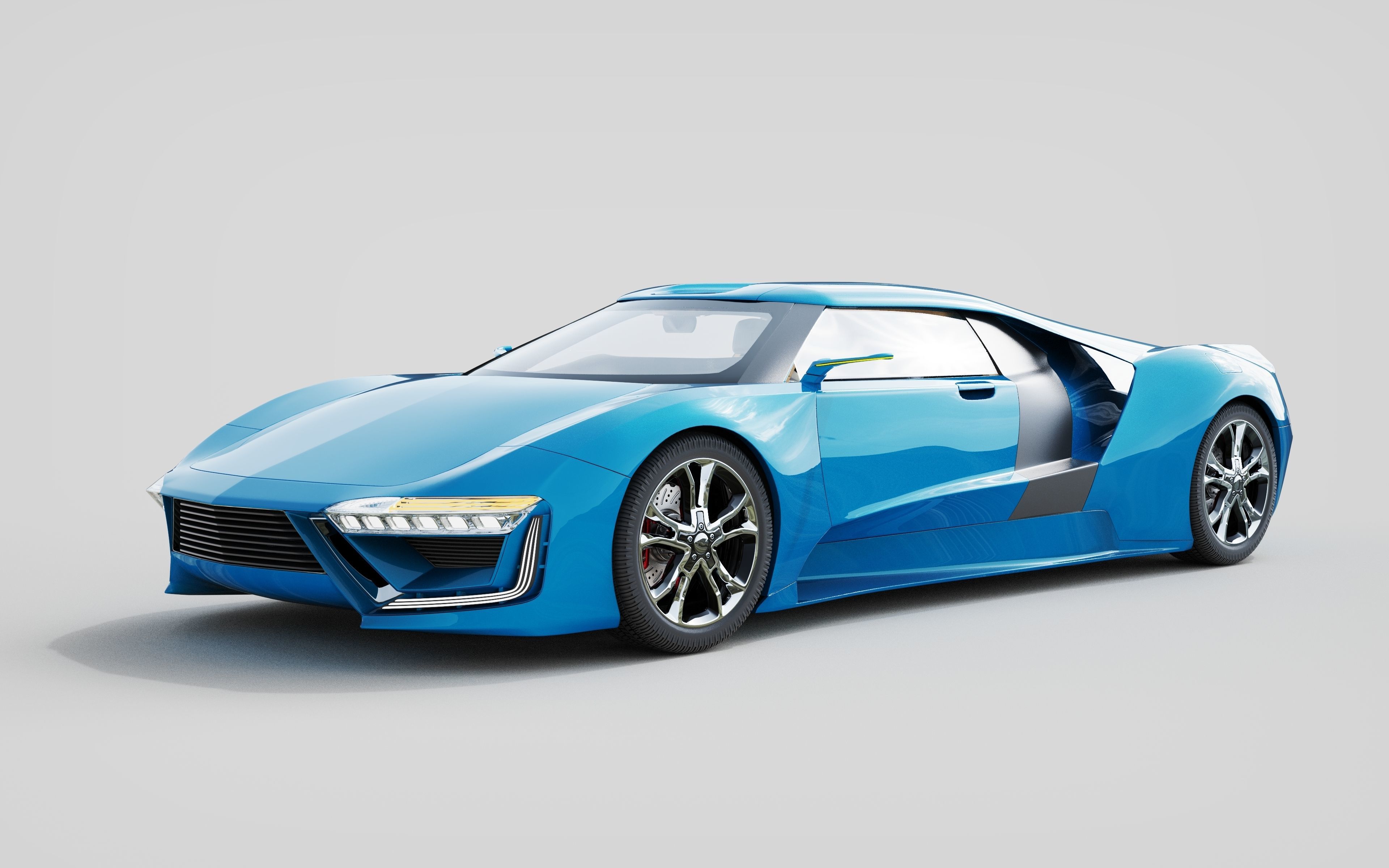 DOSCH 3D - Car Details - Hydrogen Sports Car 3D model | CGTrader