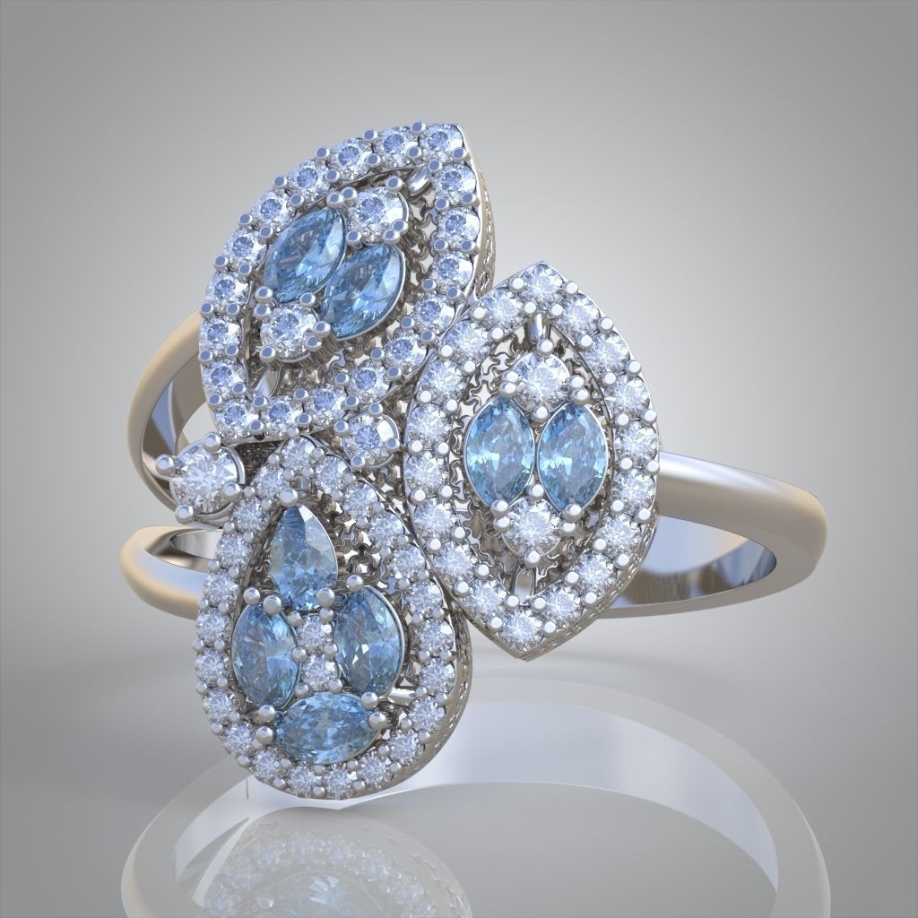 Diamond ring 0611 3D printable model8 3D model 3D printable | CGTrader