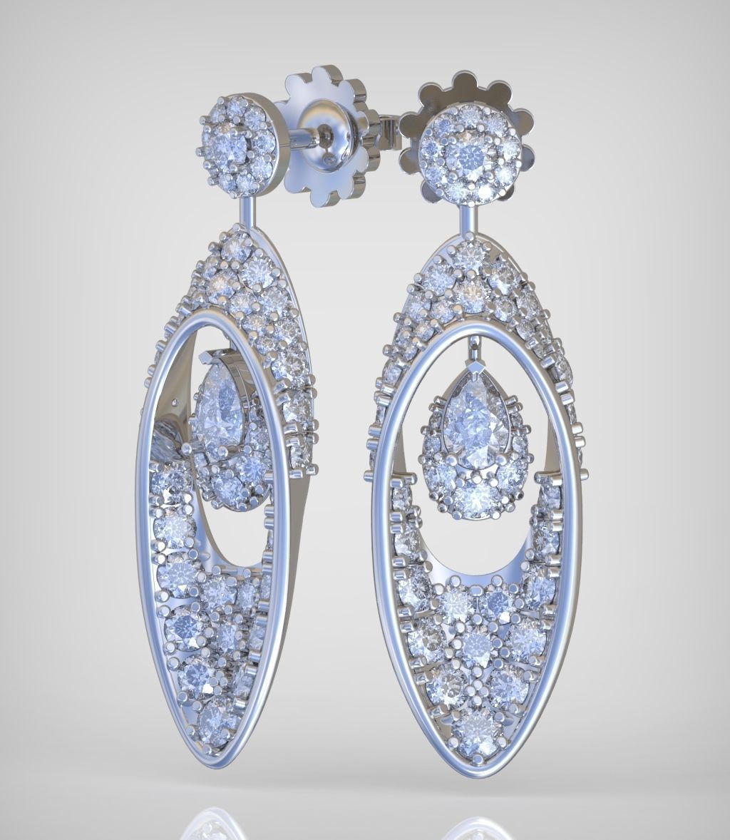 Earring model 0376 3D printable model13 3D model 3D printable | CGTrader