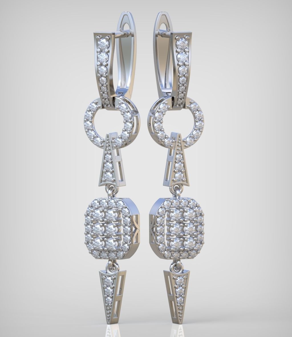 Earring model 0377 3D printable model14 3D model 3D printable | CGTrader