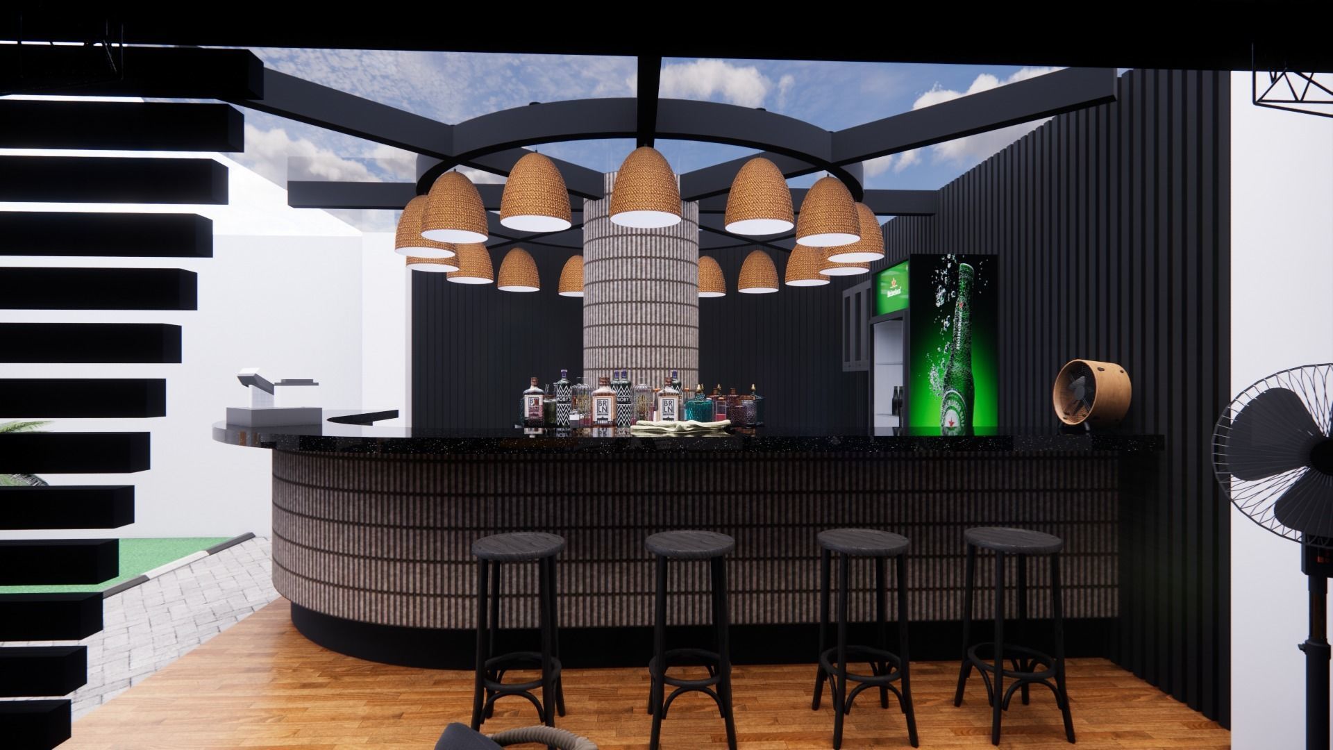 OUTDOOR BAR RESTAURANT 3D model | CGTrader