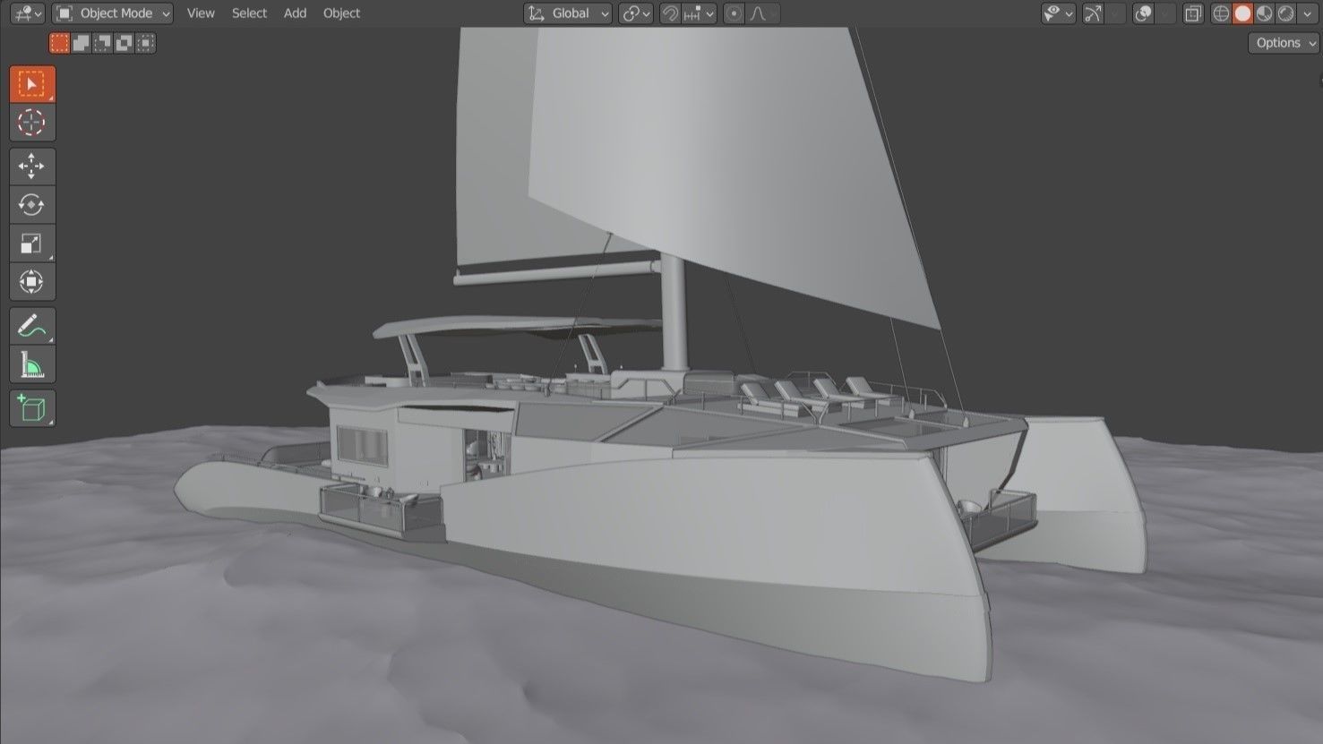 3D model VR Luxury Catamaran Yacht Metaverse Baked VR / AR / low-poly | CGTrader